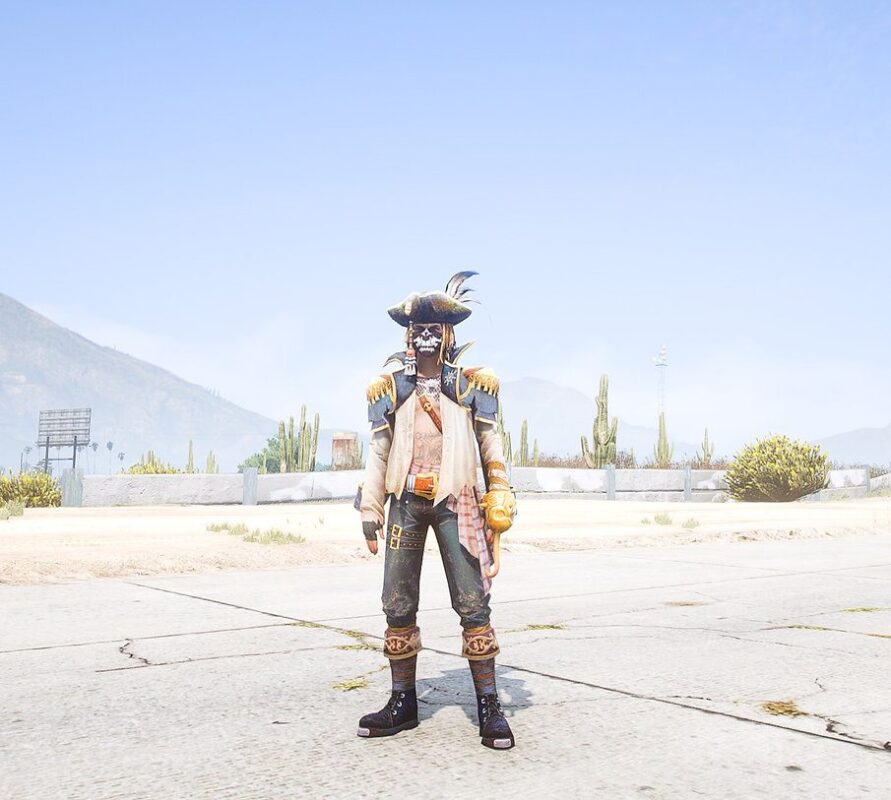 Download GTA 5 Mods Free Fire Skull Captain Addon Ped | G5Mods