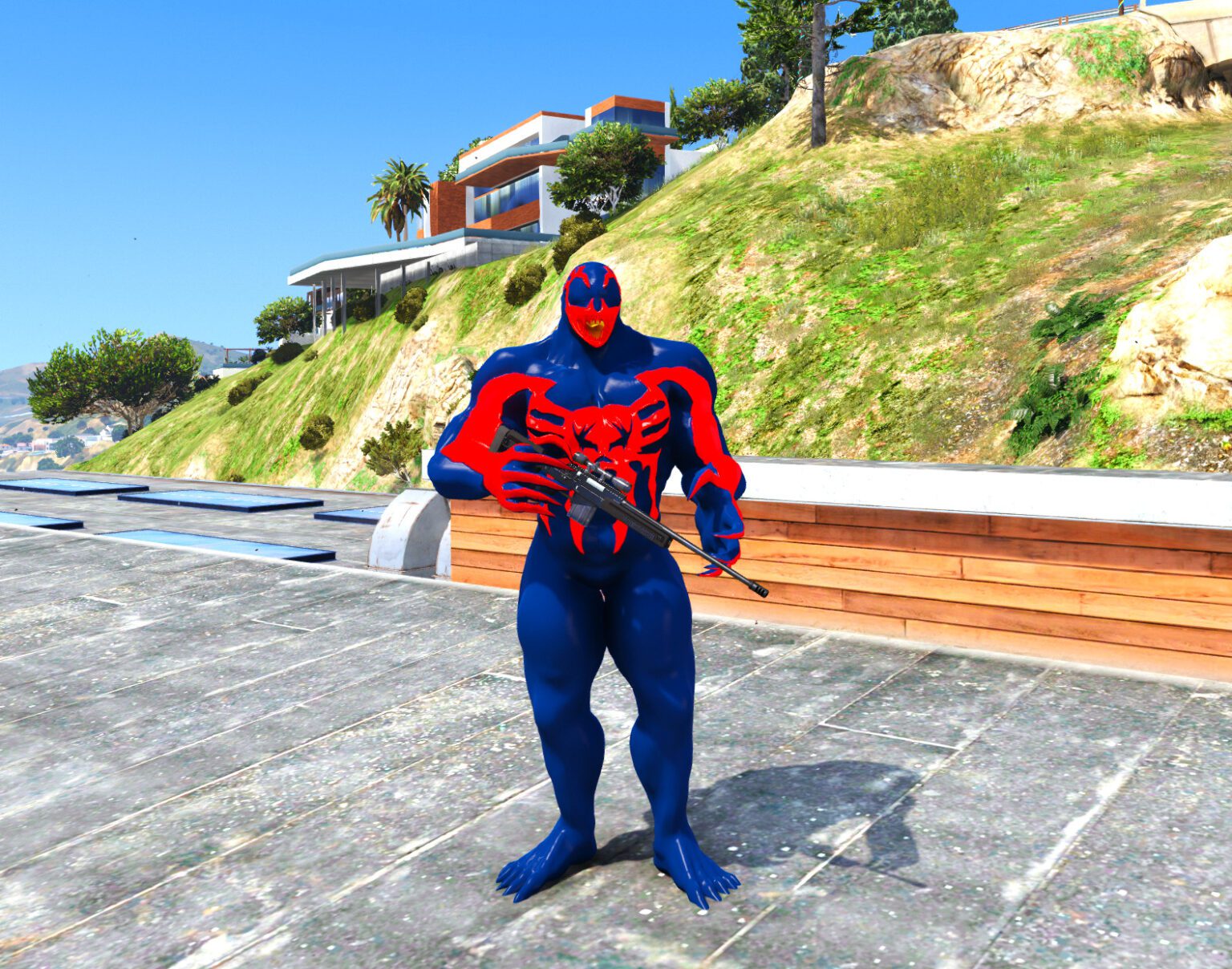 GTA 5 Mods Venom 2099 Red Eye Addon Ped | G5Mods