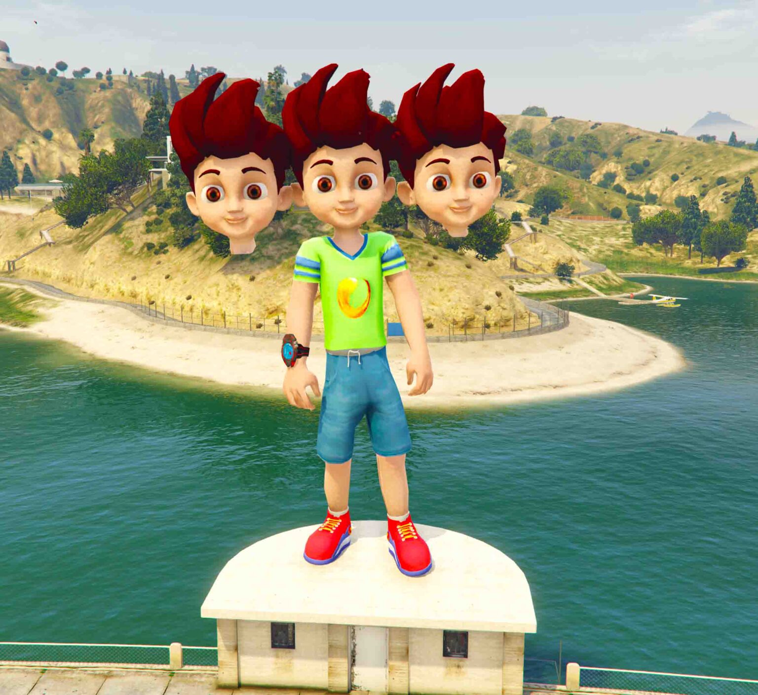 GTA 5 Mods 3 Head Kicko Giant AddonPed | G5Mods