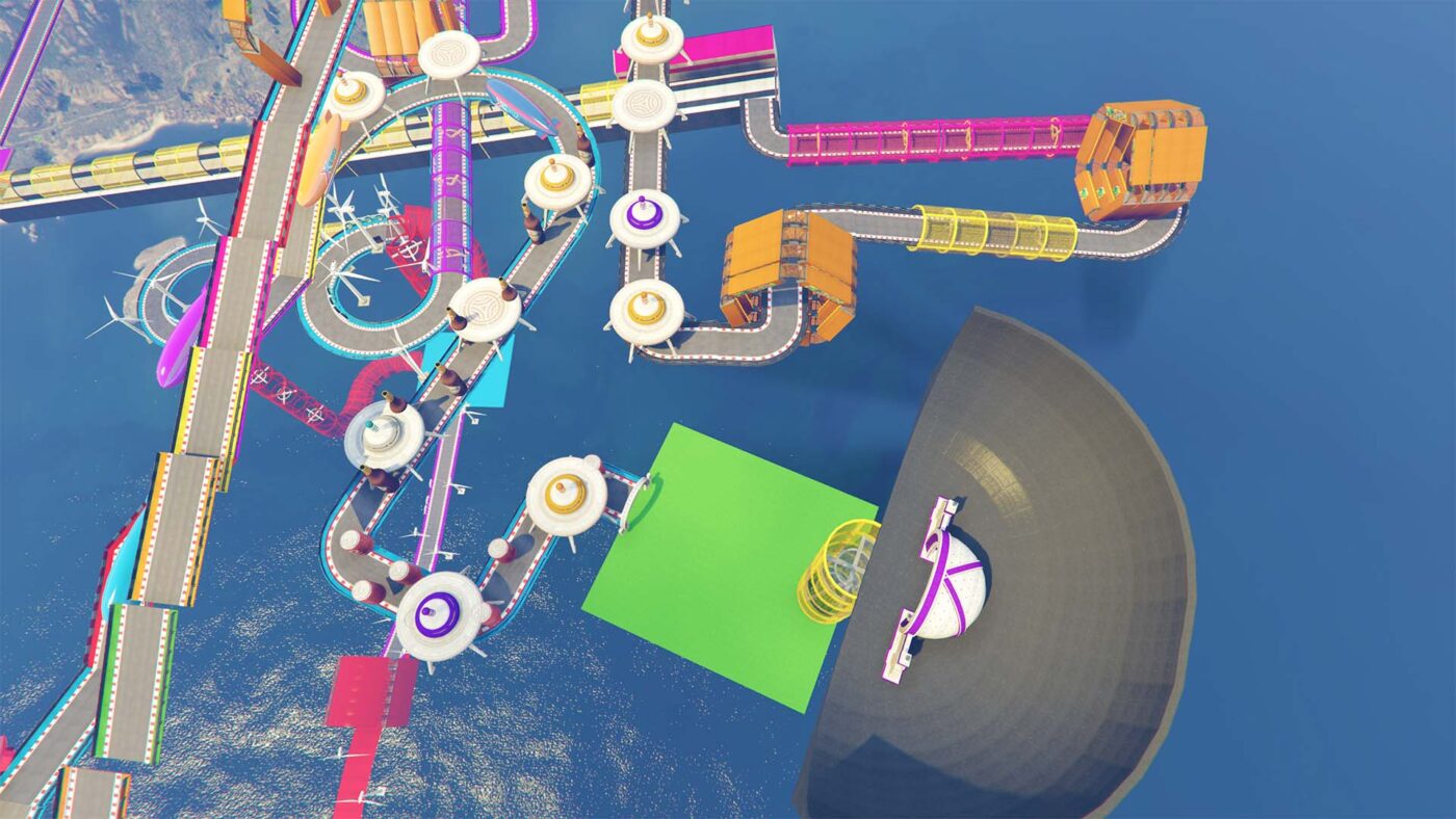 GTA 5 Mods Sun cartoon Crazy Stunts Ramp Map Addon prop | G5Mods