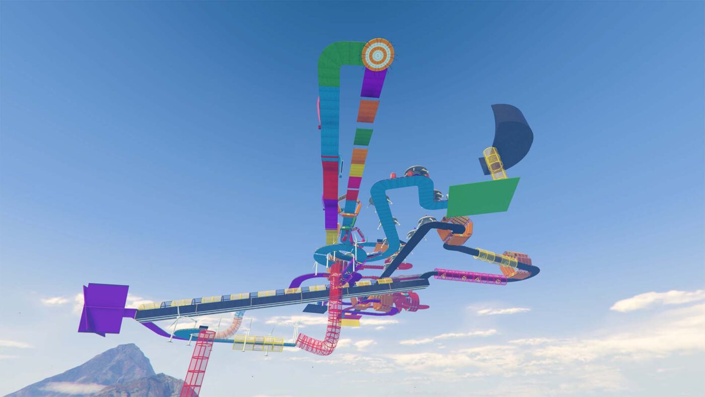 GTA 5 Mods Sun cartoon Crazy Stunts Ramp Map Addon prop | G5Mods